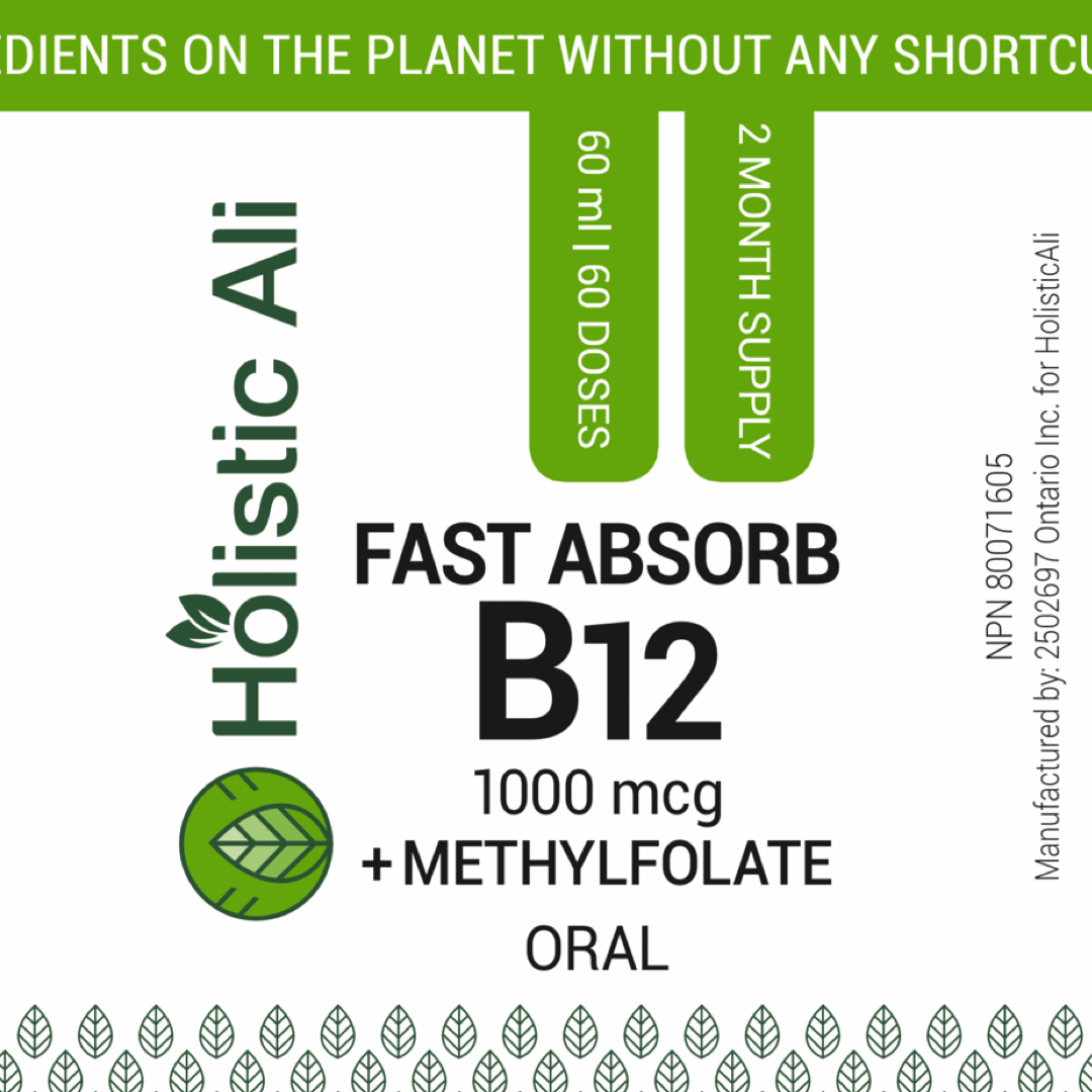 Holistic Ali Fast Absorb B12 + Active Folate Buy One Get One Free ...