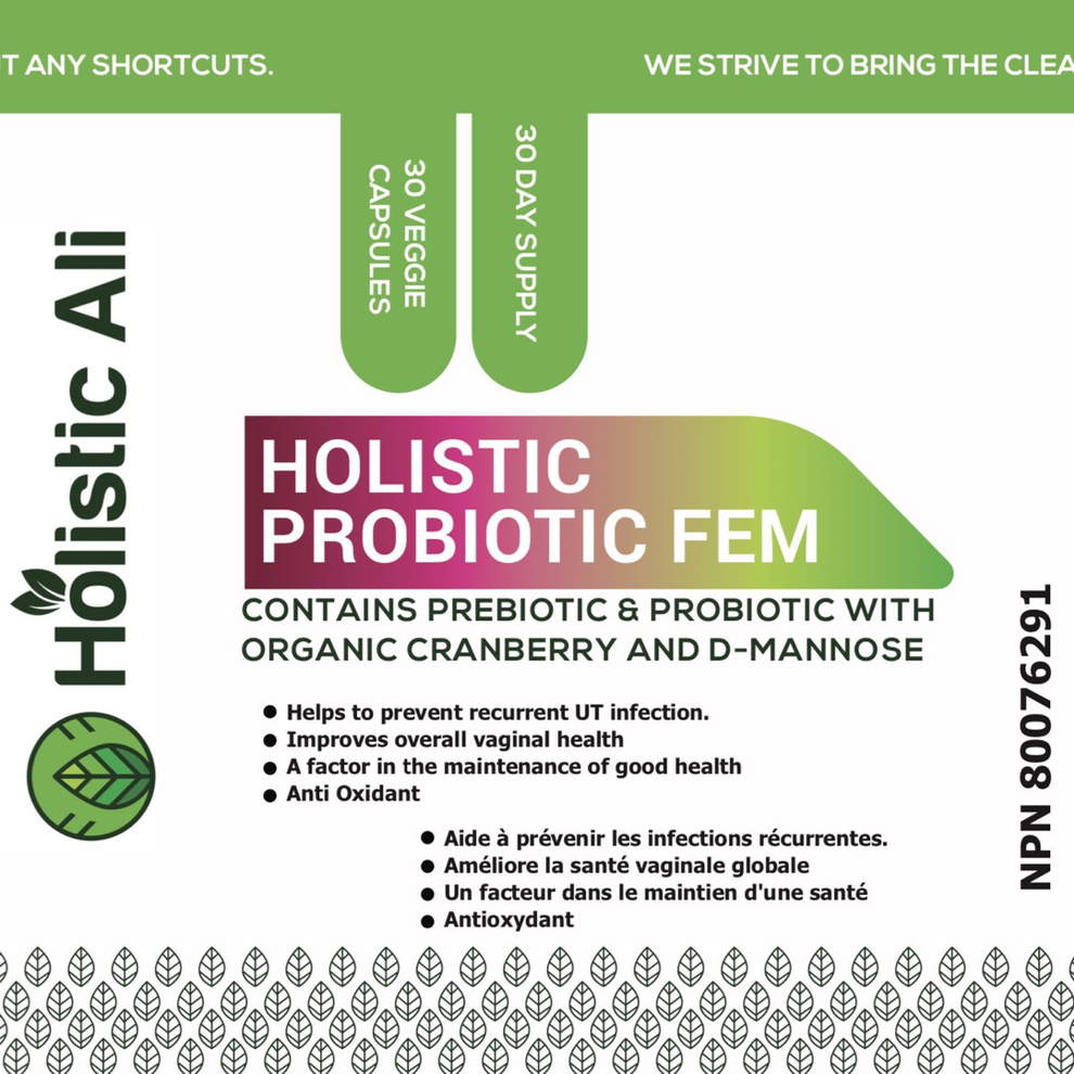 Holistic Probiotic Fem UTI Support 30 Veggie Capsules – Holistic Thingz