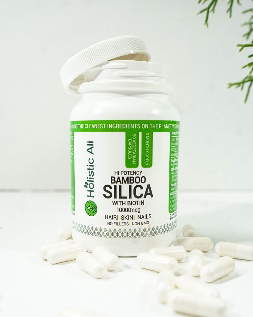 Bamboo Silica with 10,000 mcg Biotin - 90 Capsules – Holistic Thingz